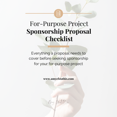 Sponsorship Checklist Freebie